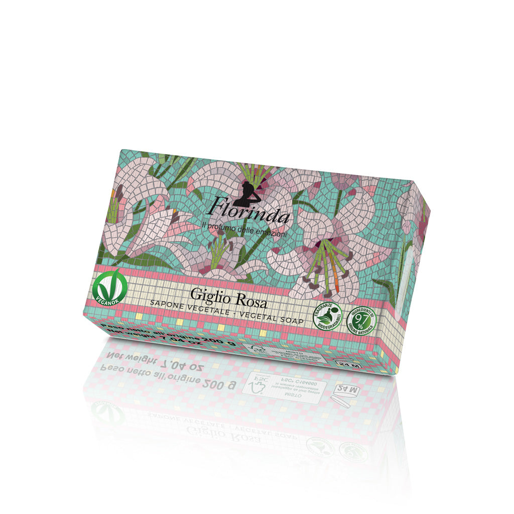 Sapun vegetal Florinda cu parfum de Crin Roz, La Dispensa, 100 g – Tuju